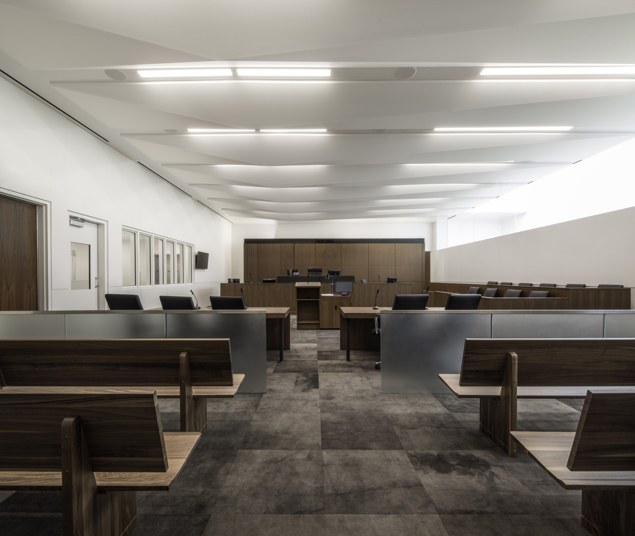 Courtroom with Benches